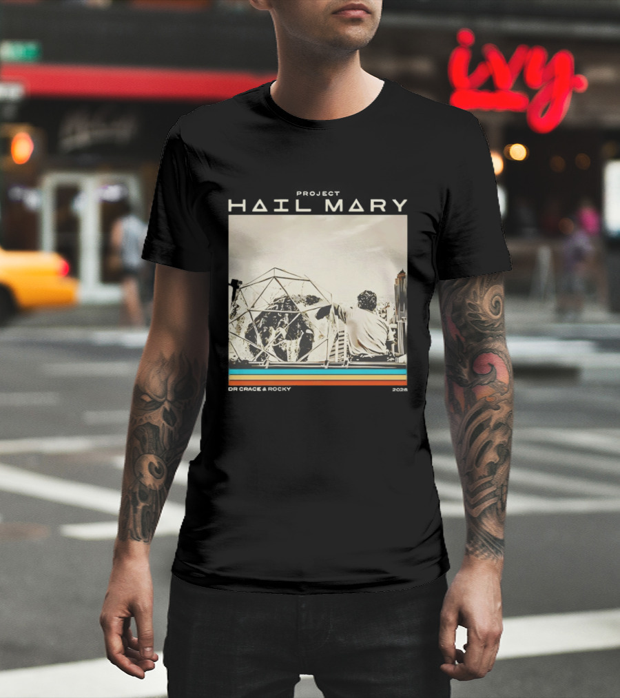 Hail Mary Geodesic Dome Space Scene T-Shirt
