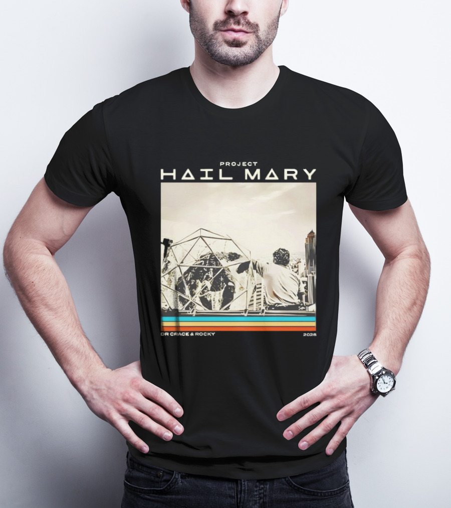 Hail Mary Geodesic Dome Space Scene T-Shirt