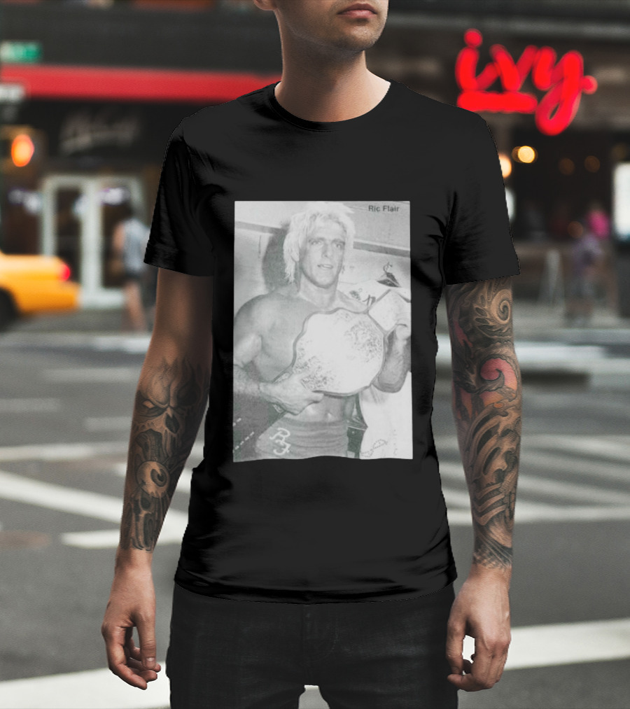 Ric Flair The Nature Boy Championship Belt Vintage Photo T-Shirt