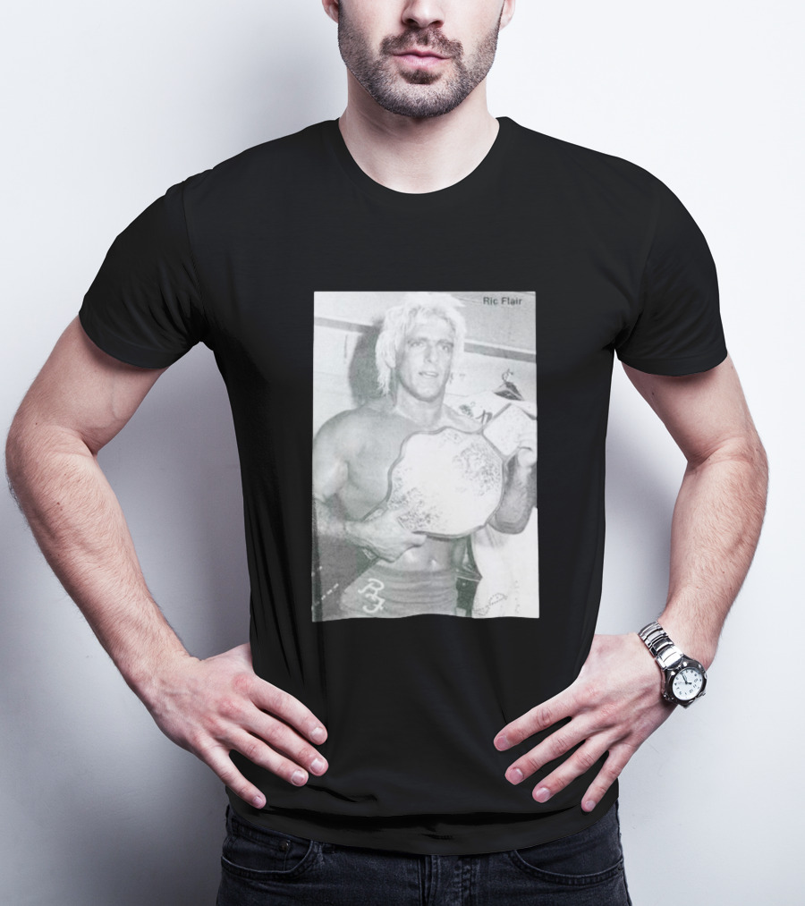 Ric Flair The Nature Boy Championship Belt Vintage Photo T-Shirt