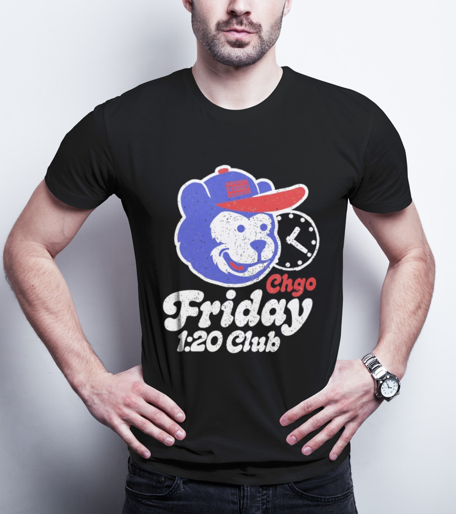 CHGO Friday 1 20 Club Bear Cubs Logo Vintage Cap T-Shirt