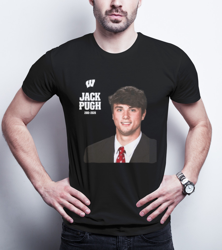 Wisconsin Badgers Football Jack Pugh 2001 2026 T-Shirt