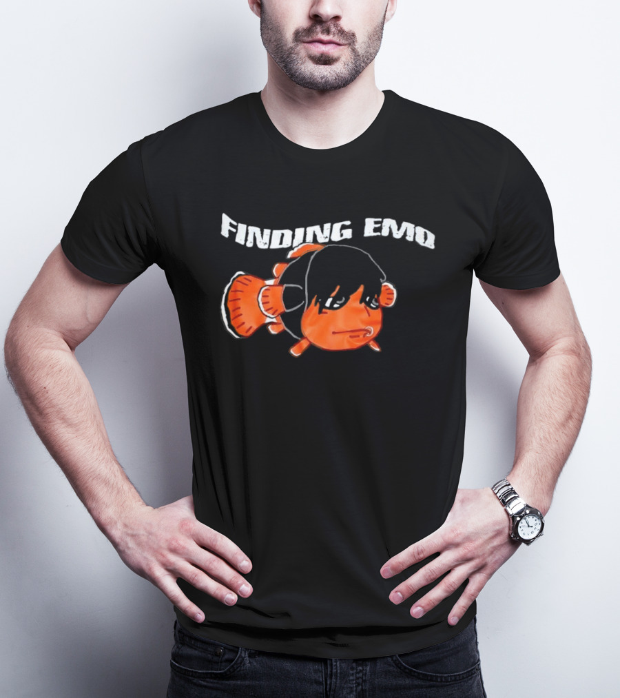 Finding Emo Clownfish Emo Hairstyle Playful Twist T-Shirt