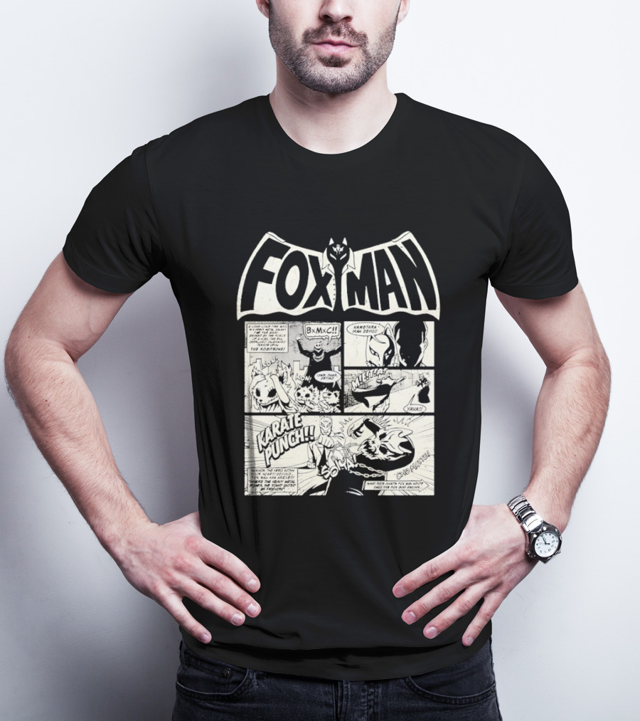 Fox Man Comic Babymetal Dead Pop Festival Japan 2026 Batman Style Panels Graphic Punch T-Shirt