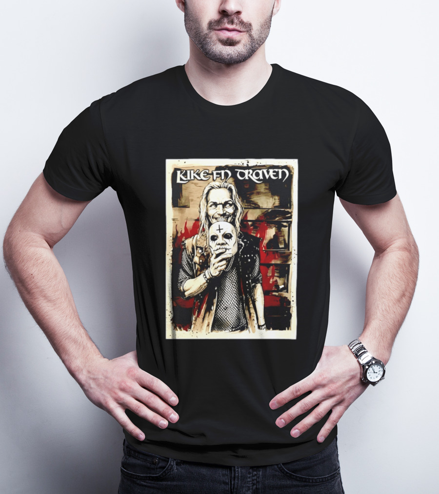Luke F'N Draven Illustrated Skull Mask T-Shirt