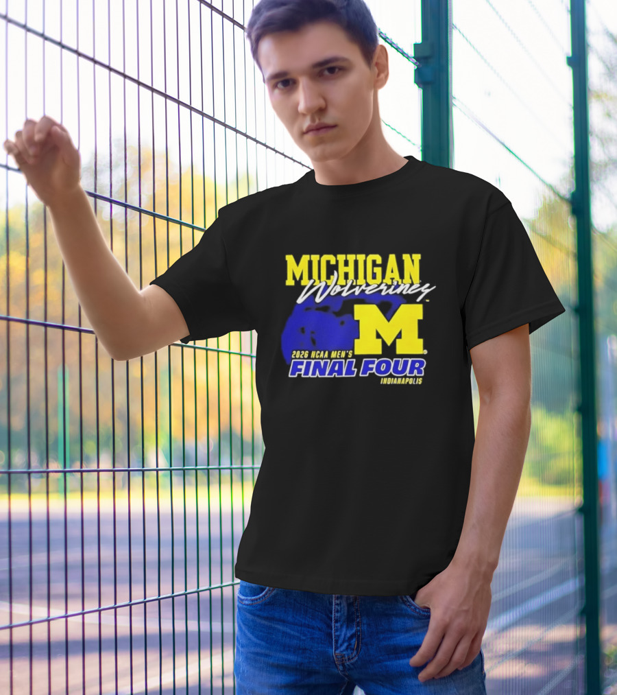 Michigan Wolverines 2026 NCAA Men's Final Four Indianapolis T-Shirt