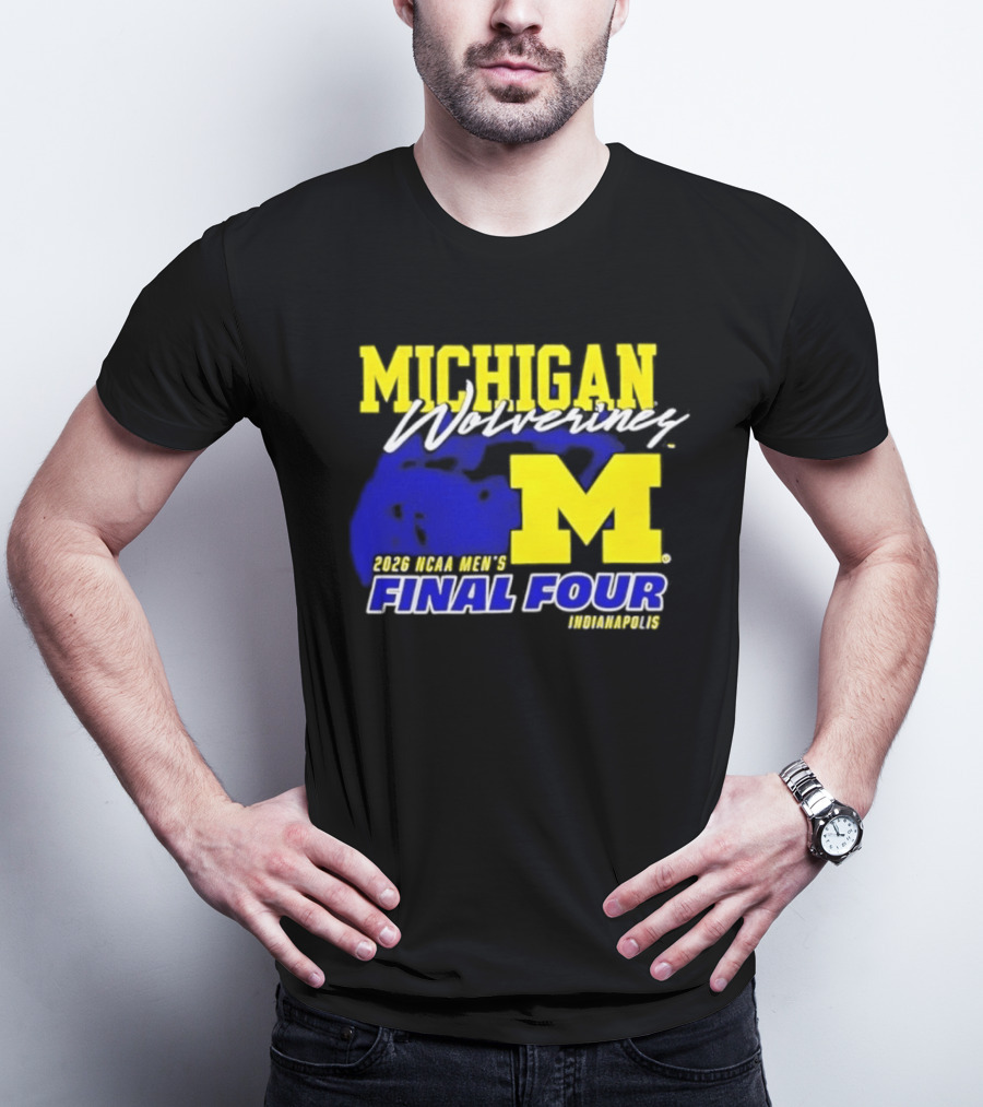 Michigan Wolverines 2026 NCAA Men's Final Four Indianapolis T-Shirt