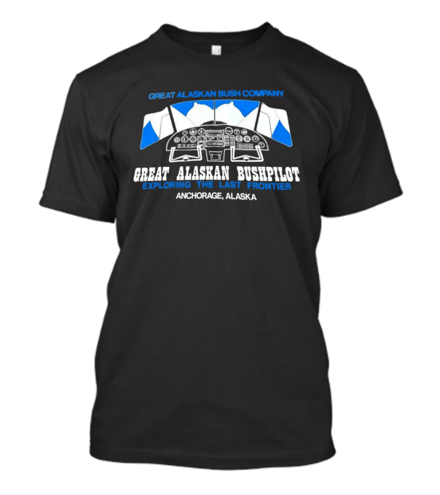 Great Alaskan Bushpilot Exploring The Last Frontier Anchorage Alaska Aircraft Panel T-Shirt