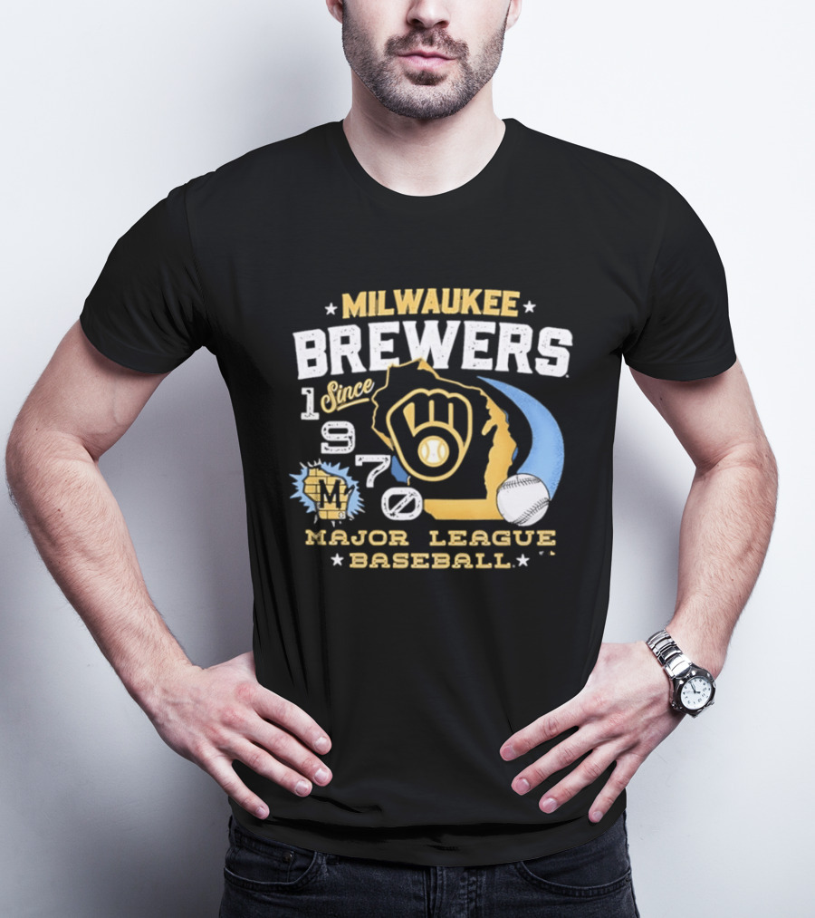 Milwaukee Brewers Since 1970 Major League Baseball T-Shirt