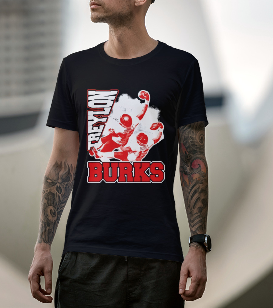 Treylon Burks Washington Commanders Burks Football Action T-Shirt