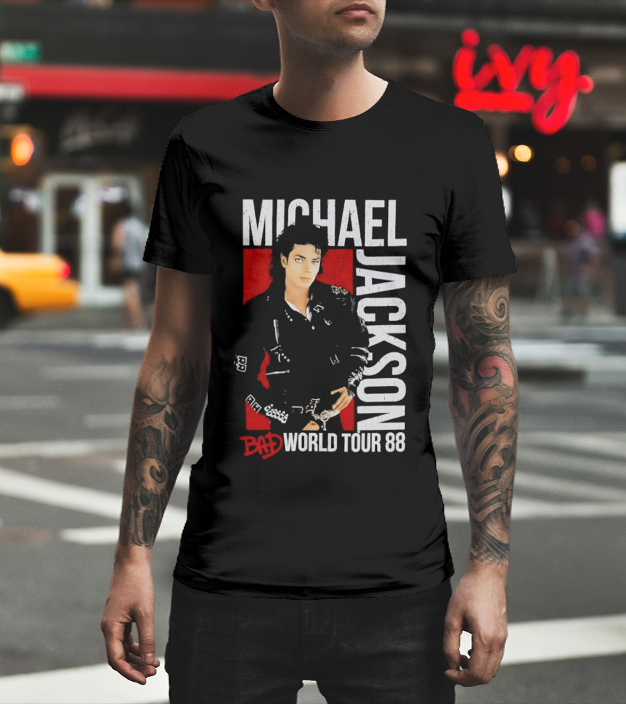 Michael Jackson Bad World Tour 1988 Live Concert Memorabilia T-Shirt
