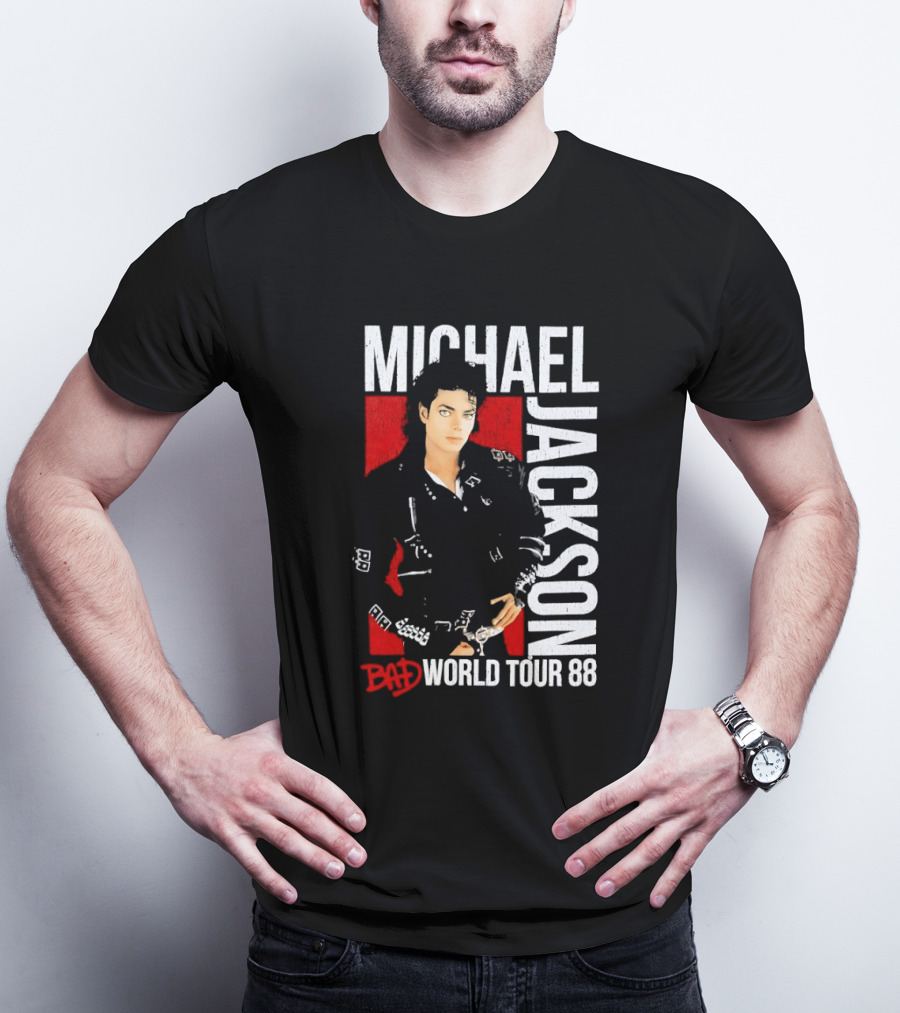 Michael Jackson Bad World Tour 1988 Live Concert Memorabilia T-Shirt