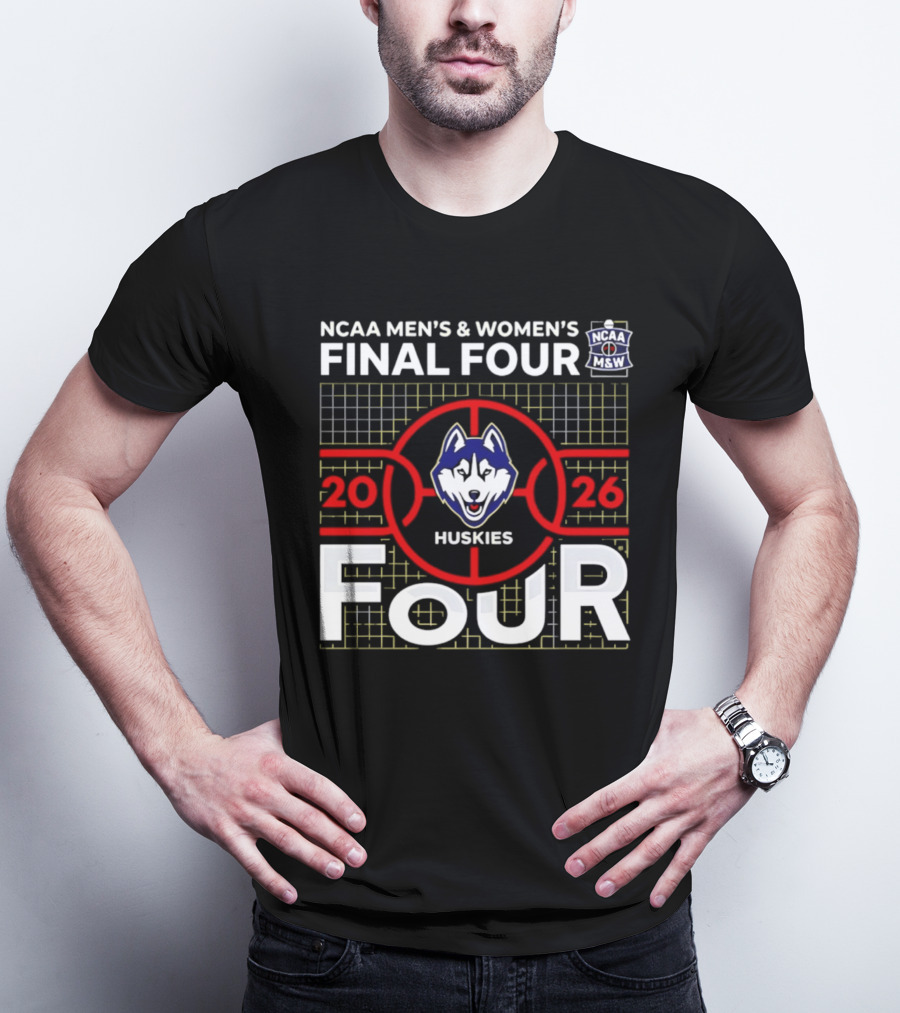 NCAA Men's & Women's Final Four 2026 Huskies Basketball T-Shirt
