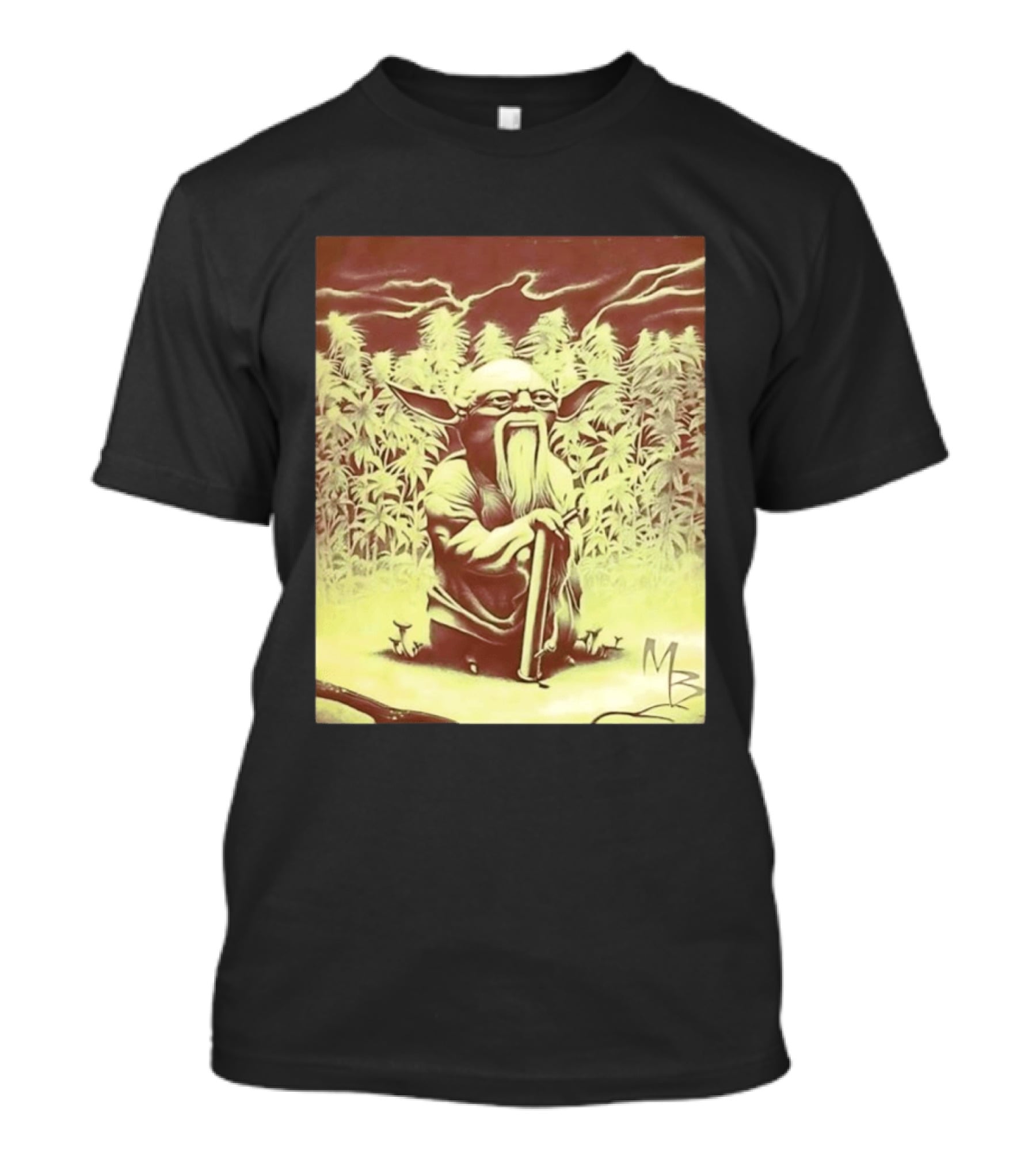 Yoda Star Wars Spliff Meme MZ T-Shirt