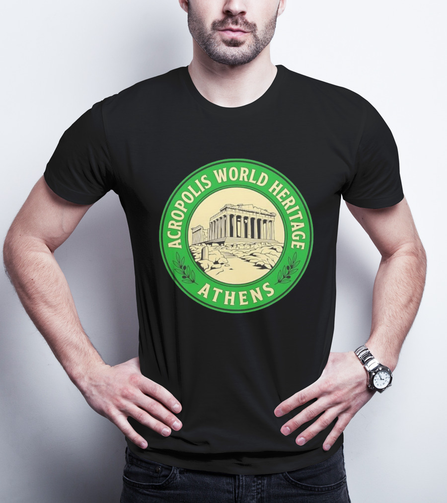 Acropolis World Heritage Athens Iconic Parthenon Landmark T-Shirt