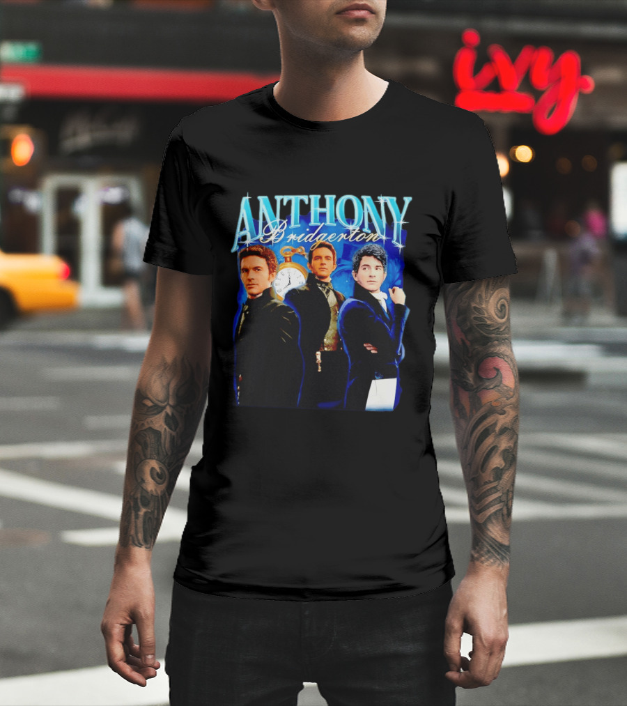 Anthony Bridgerton Netflix Series Character With T-Shirt