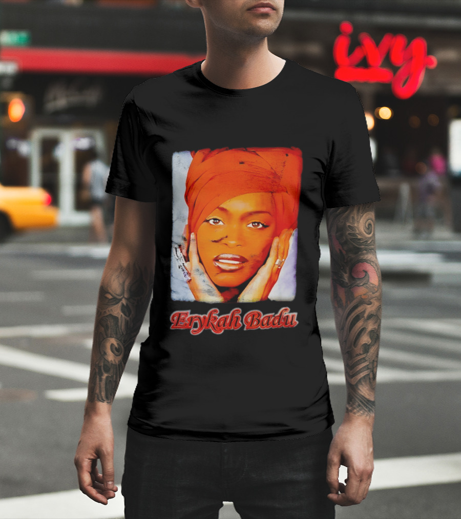 Erykah Badu Iconic Headwrap And Face T-Shirt