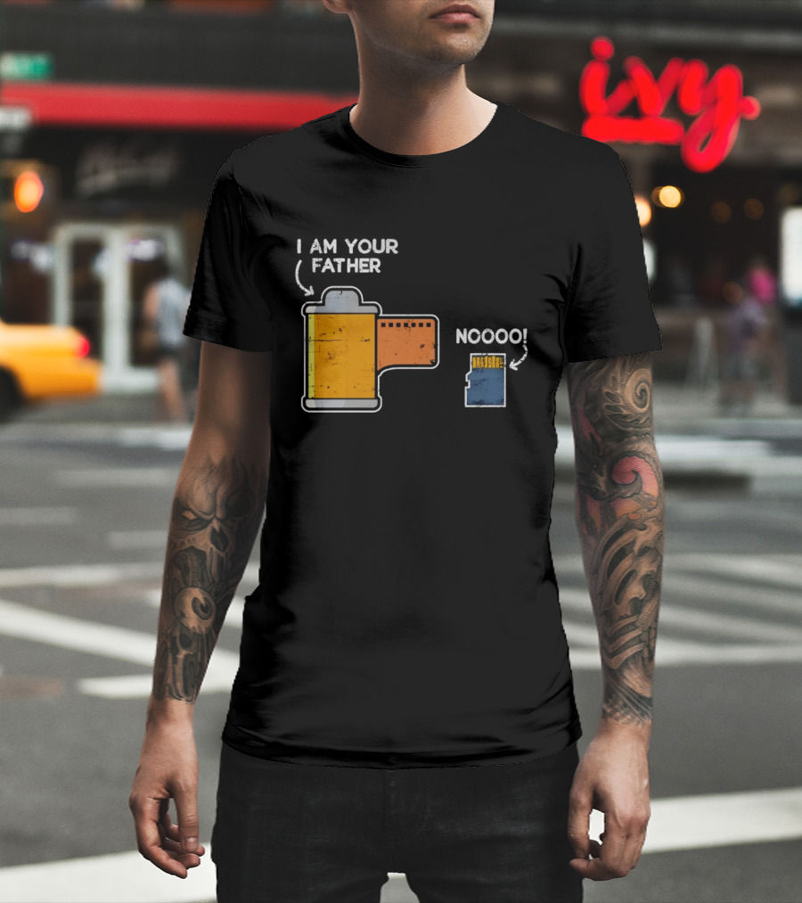 I Am Your Father Film Roll MicroSD Noooo Star Wars T-Shirt