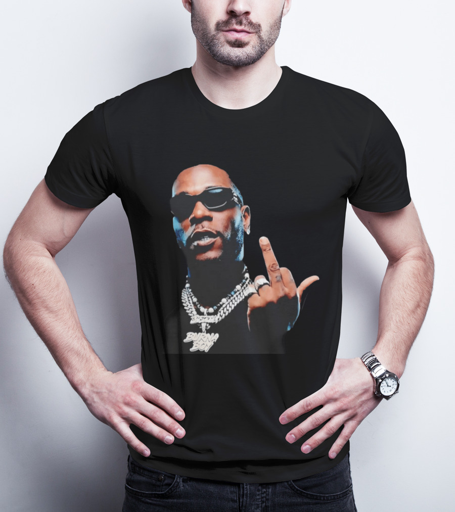 Burna Boy Middle Finger Gesture Bold Jewelry And Sunglasses Look T-Shirt