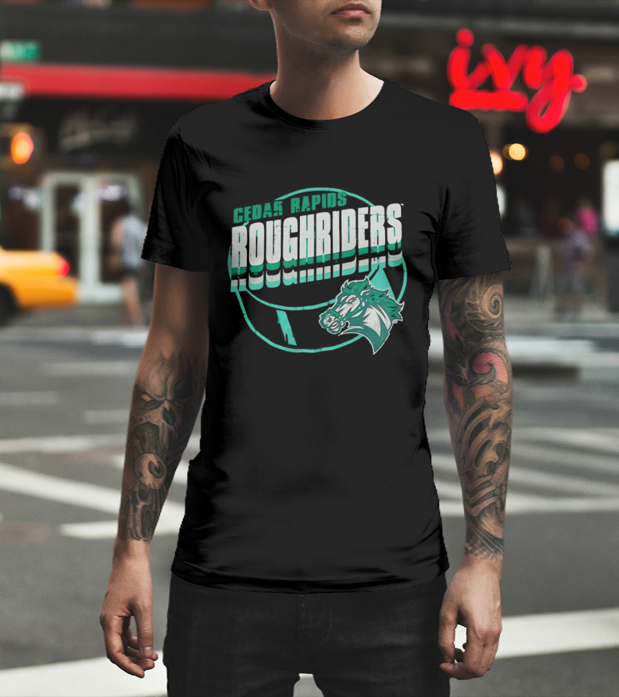Cedar Rapids RoughRiders Horse Head T-Shirt