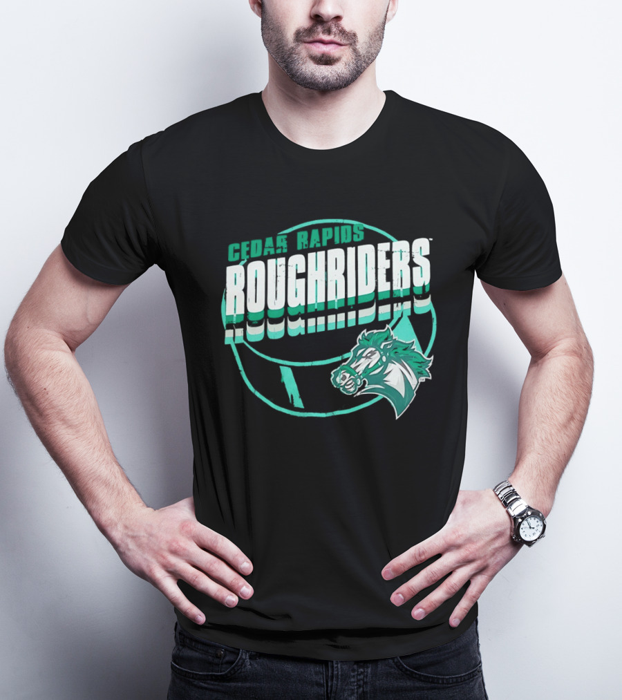 Cedar Rapids RoughRiders Horse Head T-Shirt