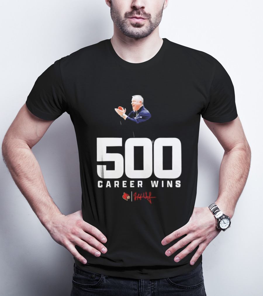500 Career Wins Coach Jeff Walz Red Cardinals T-Shirt