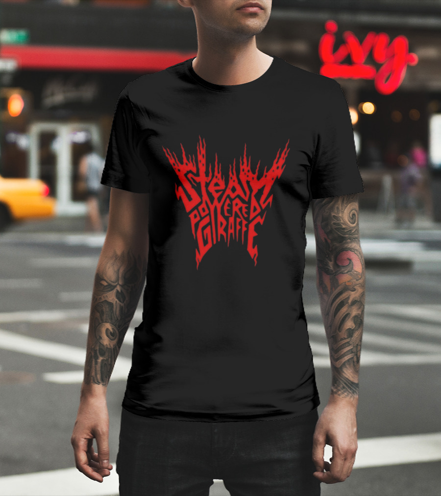 Steam Powered Giraffe Red Flame T-Shirt