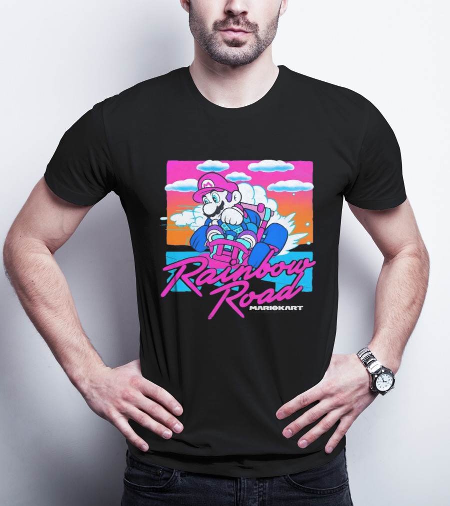 Rainbow Road Super Mario Kart Racing Adventure T-Shirt