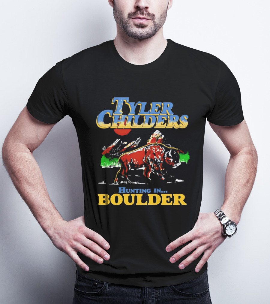 Tyler Childers Hunting In Boulder Oregon 2026 Mountain Buffalo Scene T-Shirt