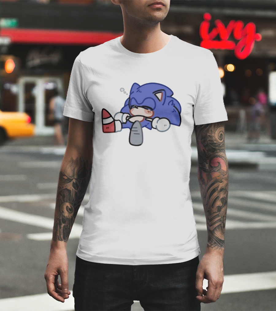 Chibi Sanic The Hedgehog Sleeping Kawaii 2026 T-Shirt