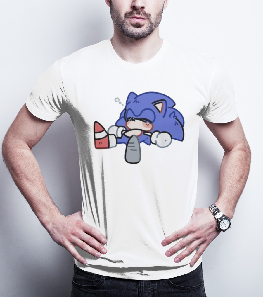 Chibi Sanic The Hedgehog Sleeping Kawaii 2026 T-Shirt