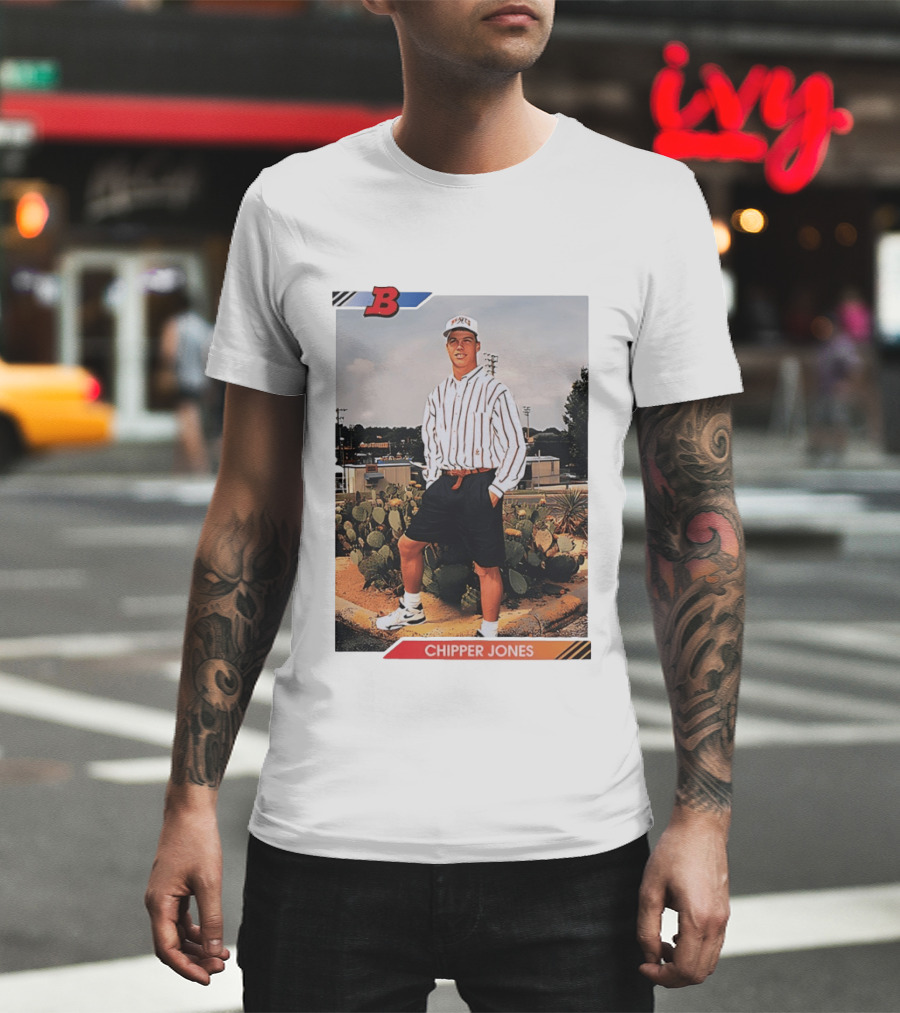 Chipper Jones Rookie Card Braves Baseball Legend T-Shirt