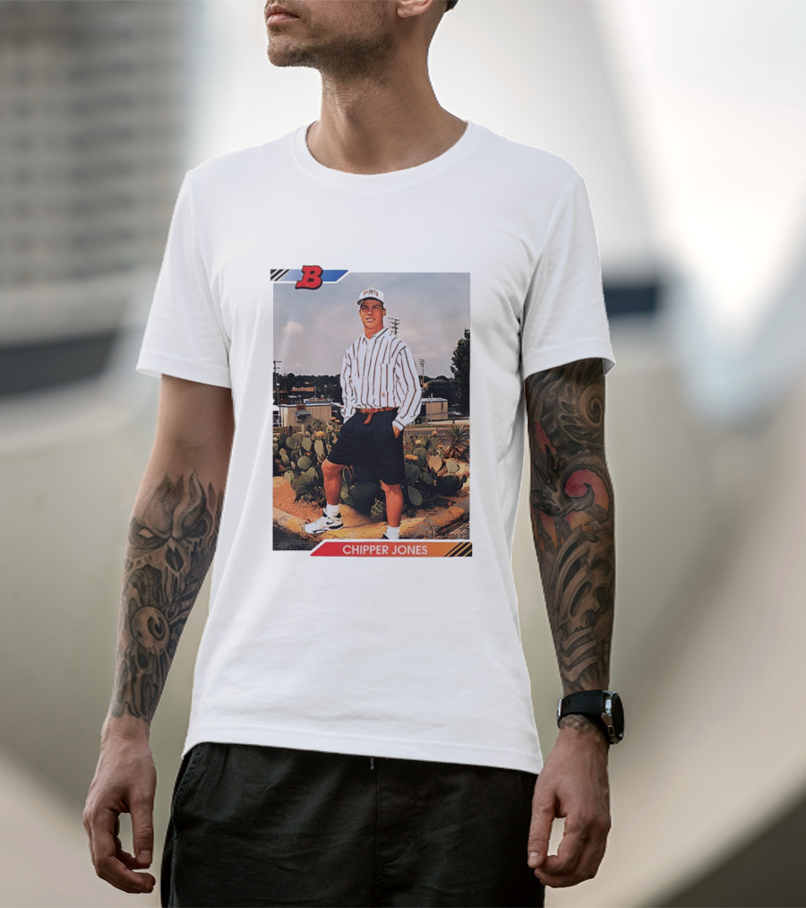 Chipper Jones Rookie Card Braves Baseball Legend T-Shirt