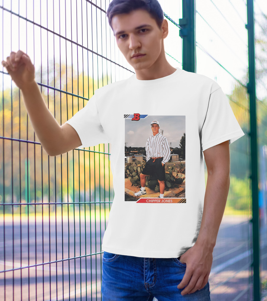 Chipper Jones Rookie Card Braves Baseball Legend T-Shirt