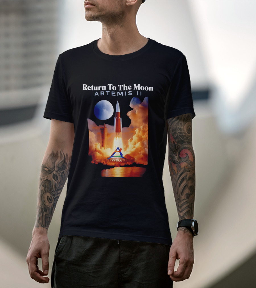 Artemis II Return To The Moon Rocket Launch NASA Mission T-Shirt