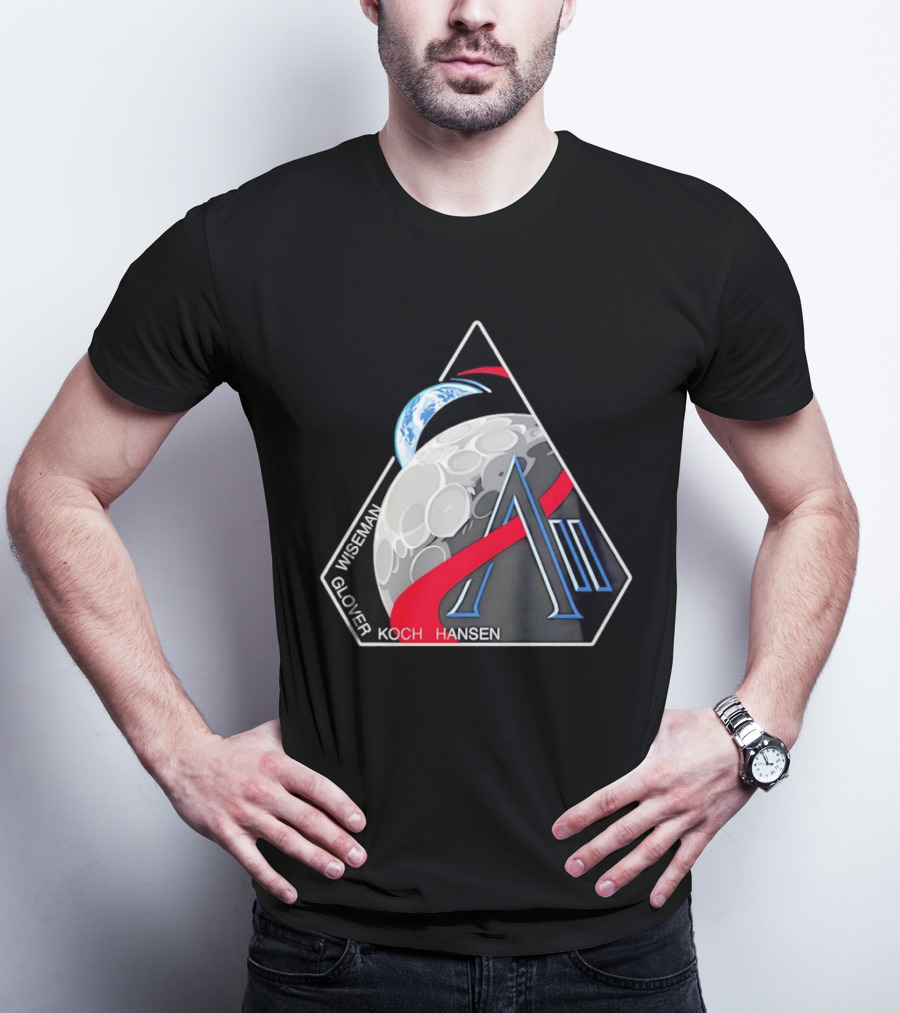 NASA Artemis II Astronaut Crew Glover Wiseman Koch Hansen Moon Mission T-Shirt