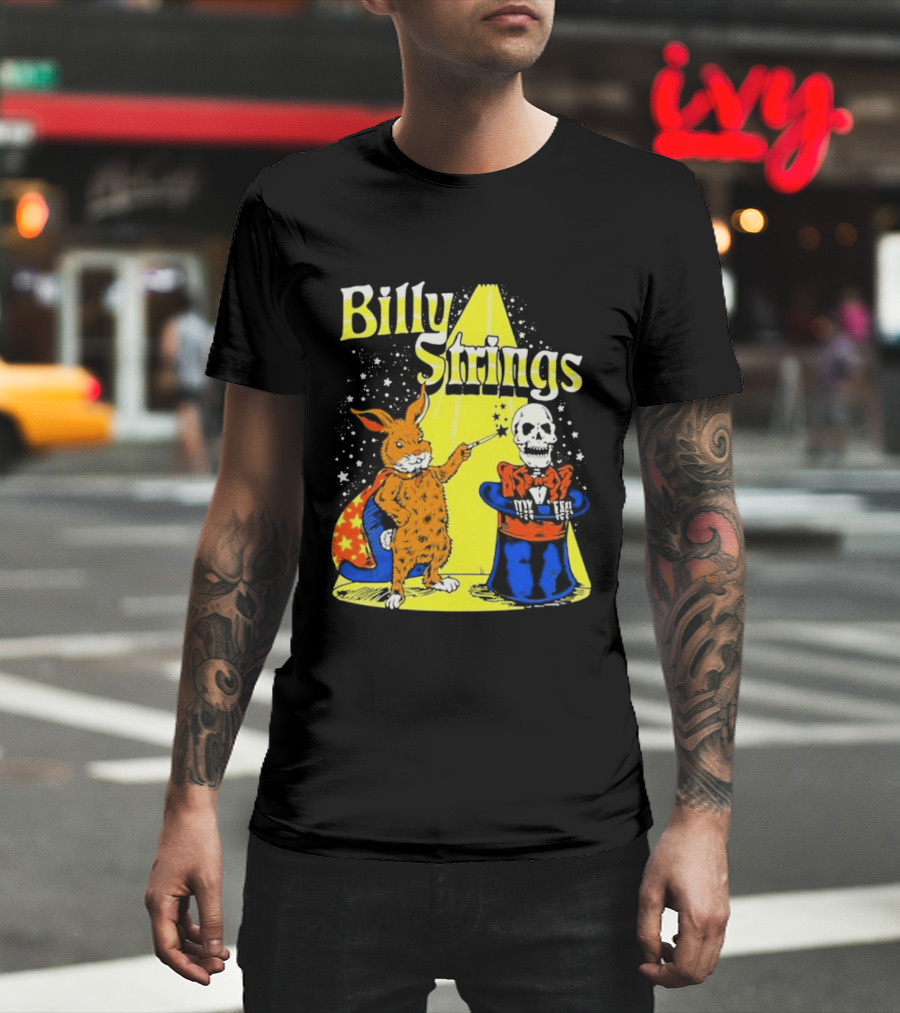 Billy Strings Rabbit Magician Skeleton Star Cape T-Shirt
