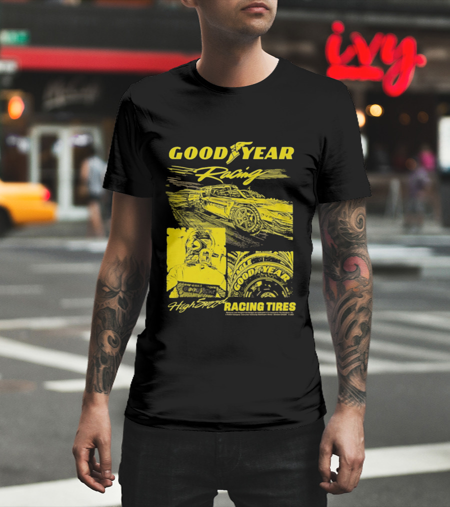 Goodyear Racing High Speed Racing Tires Panels T-Shirt