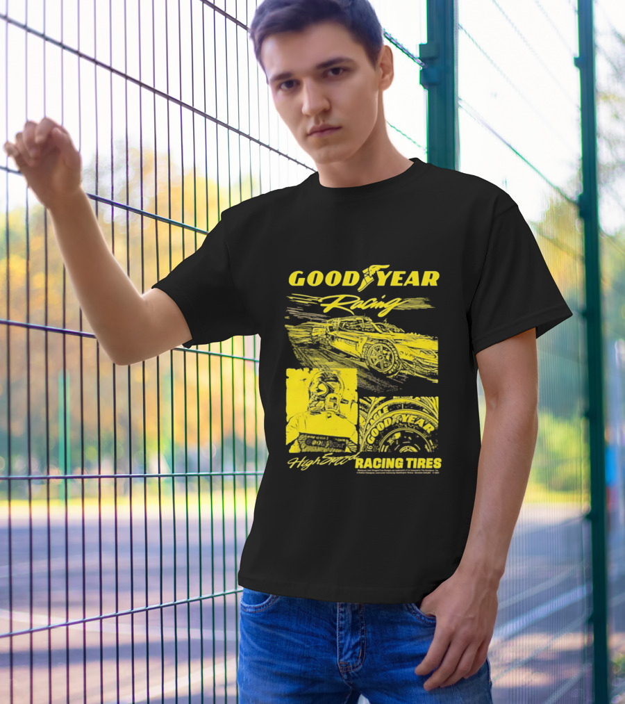 Goodyear Racing High Speed Racing Tires Panels T-Shirt