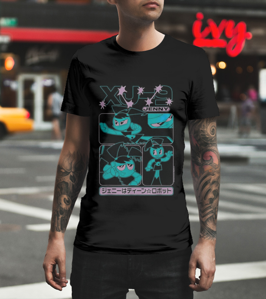 My Life As A Teenage Robot XJ 9 Kanji Retro Cartoon T-Shirt