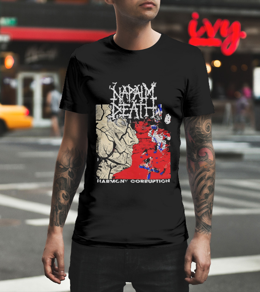 Napalm Death Harmony Corruption Abstract T-Shirt