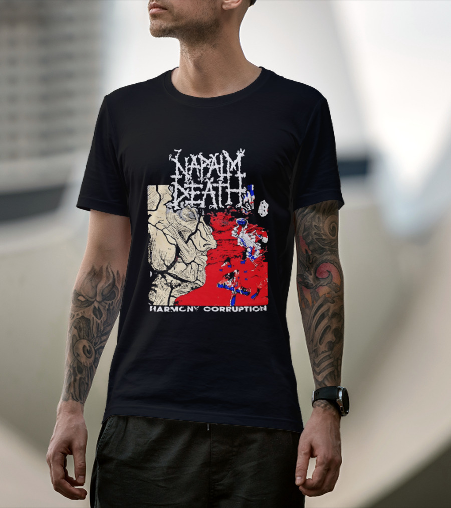 Napalm Death Harmony Corruption Abstract T-Shirt
