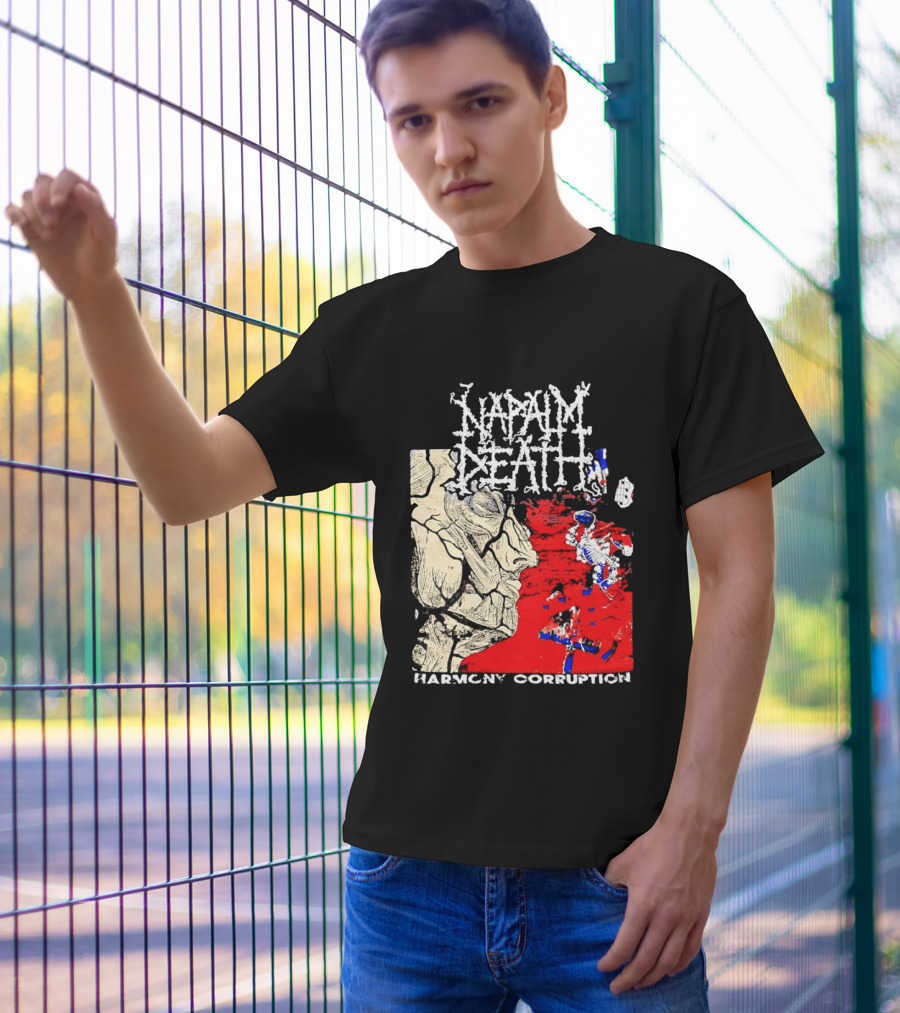Napalm Death Harmony Corruption Abstract T-Shirt