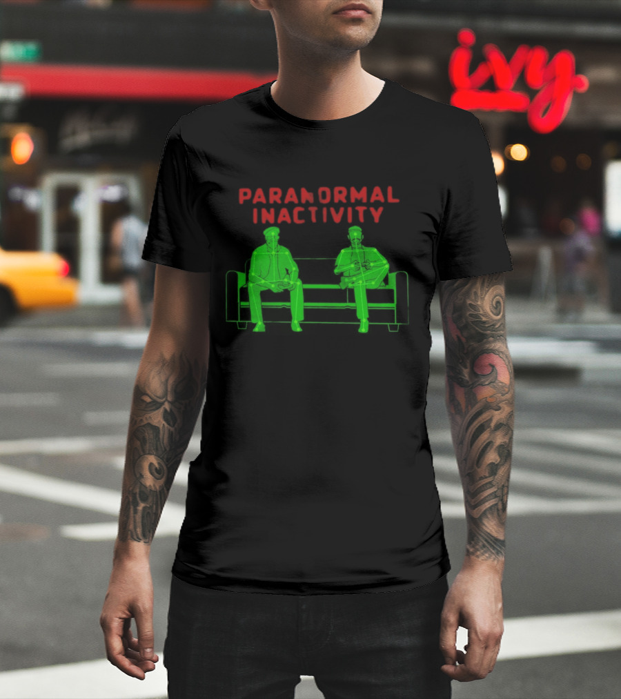 Paranormal Inactivity Ghostly Figures On Bench T-Shirt