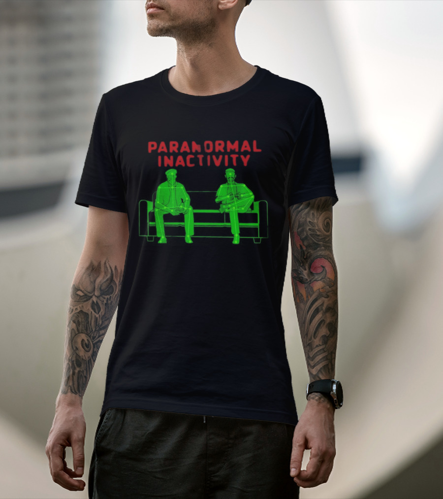 Paranormal Inactivity Ghostly Figures On Bench T-Shirt