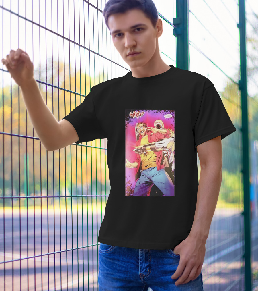 Hirrrkk Paul Rabin Spider Man Marvel Comic Action Panel T-Shirt
