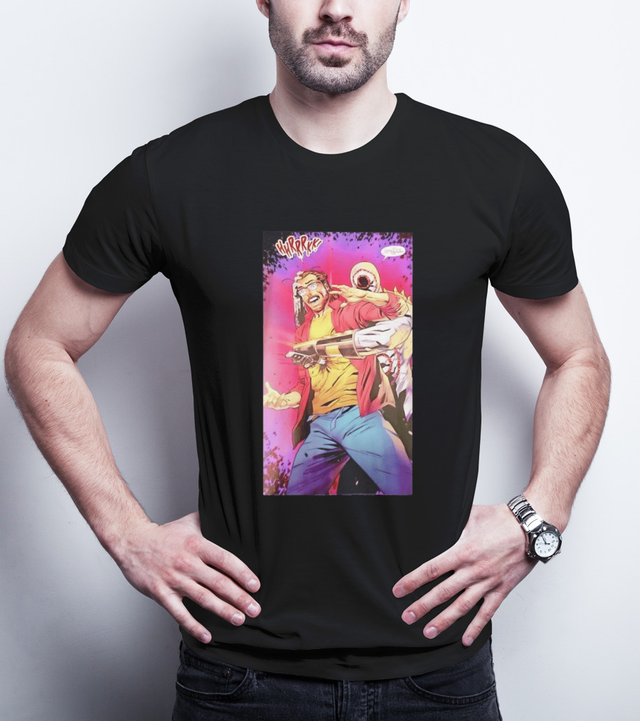 Hirrrkk Paul Rabin Spider Man Marvel Comic Action Panel T-Shirt