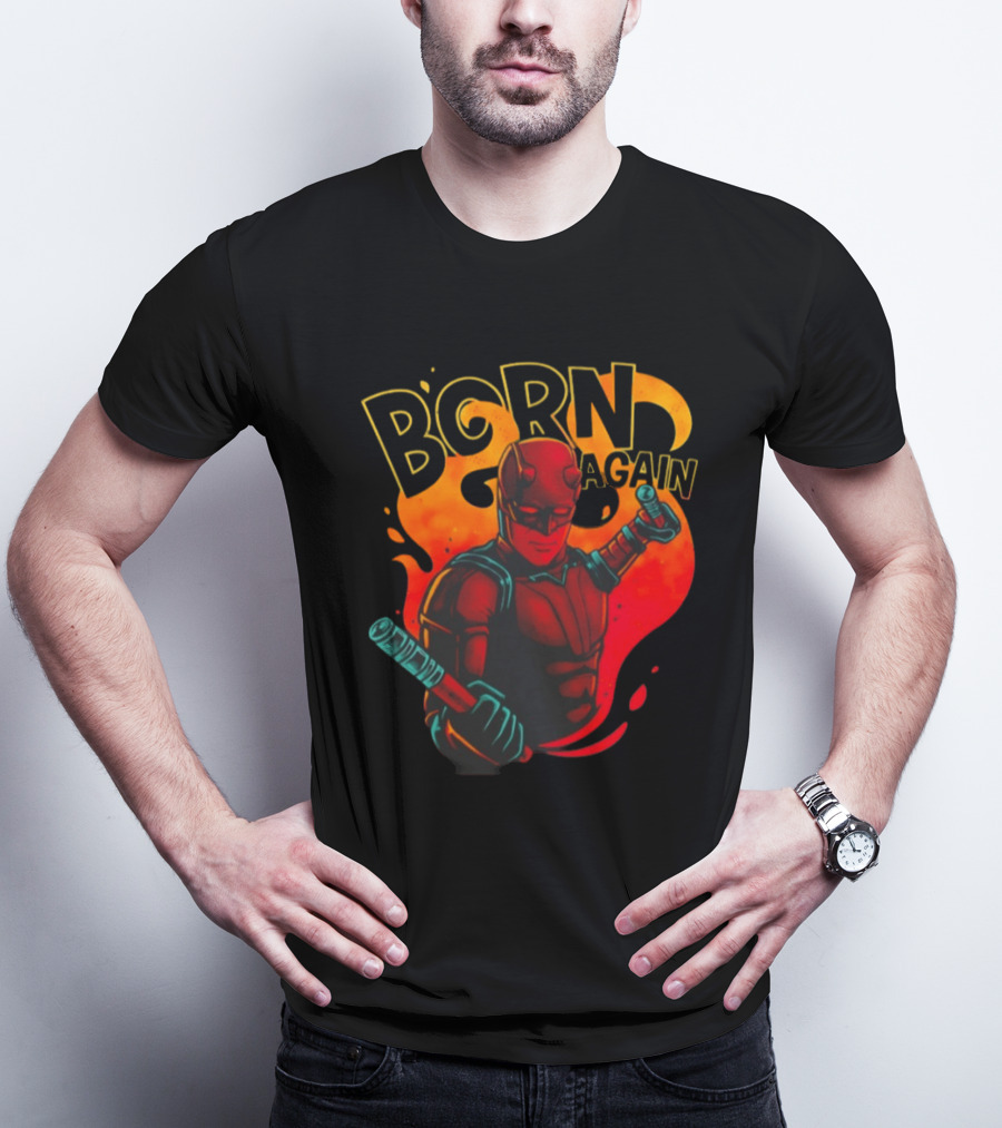Born Again Daredevil Fiery Resurrection T-Shirt