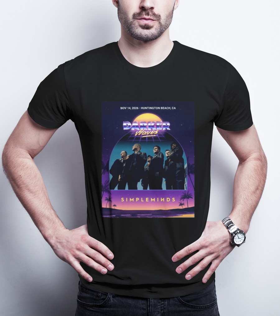 Darker Waves Festival 2026 Simple Minds Full Lineup Huntington Beach November 14 T-Shirt