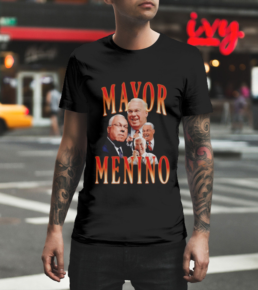 Mayor Menino Collage Of Smiling Expressions T-Shirt